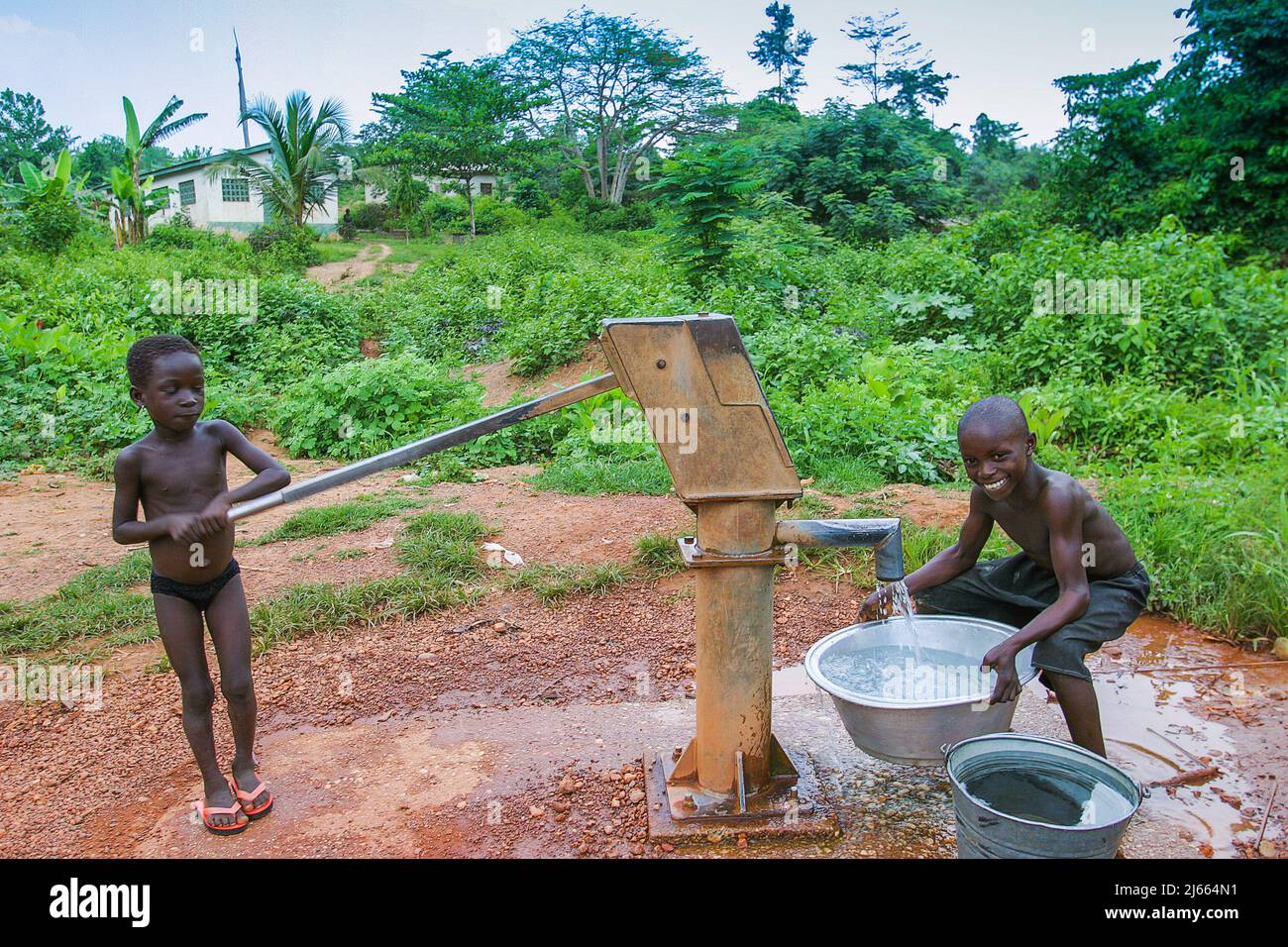 Ghana water pump hi-res stock photography and images - Alamy
