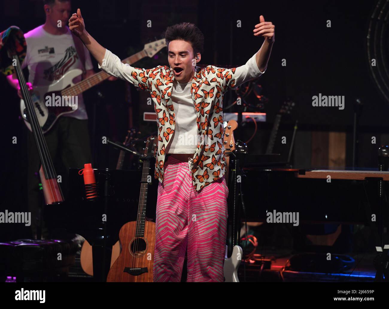 Fort Lauderdale FL, USA. 27th Apr, 2022. Jacob Collier performs during ...