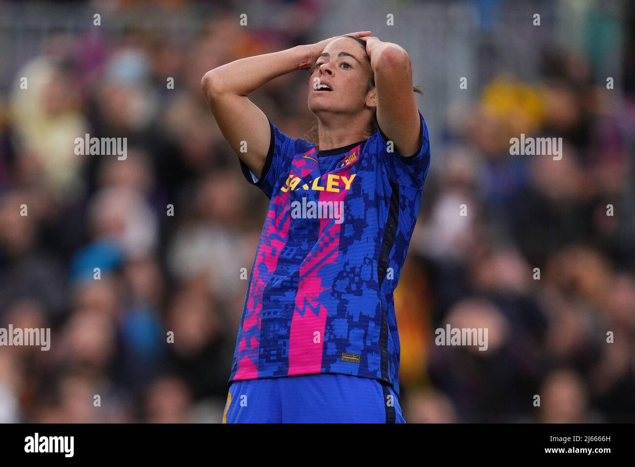 Marta Torrejon of FC Barcelona reacts during the UEFA Womens Champions ...