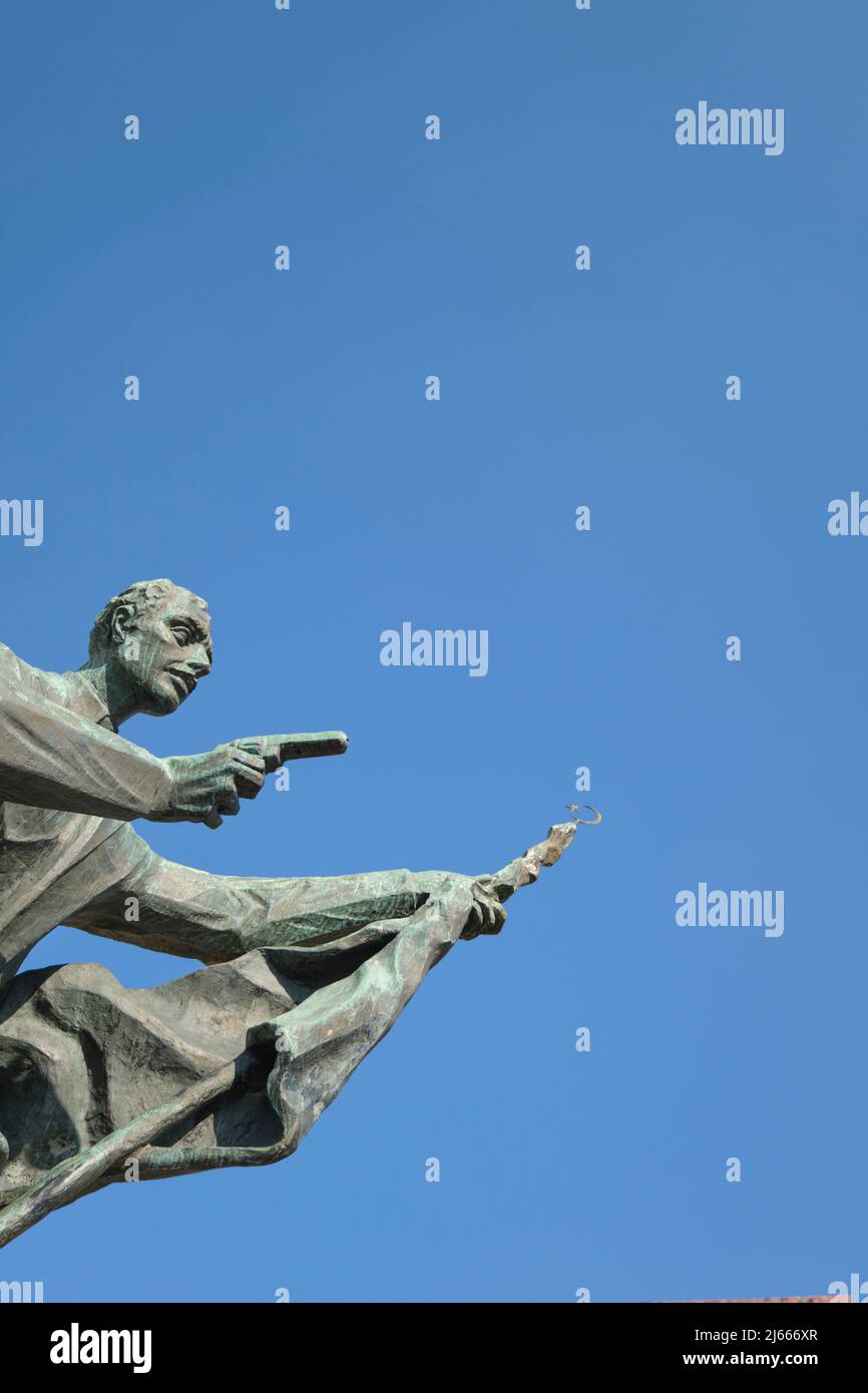 Famous First Bullet monument of Hasan Tahsin, who started the Turkish ...