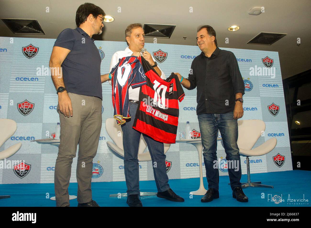 Salvador, Brazil. 27th Apr, 2022. In the photo, the two presidents of ...