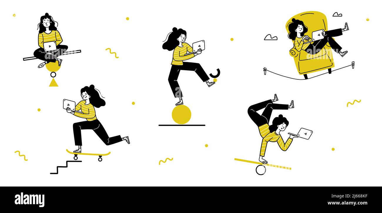 Self employed person Stock Vector Images - Alamy