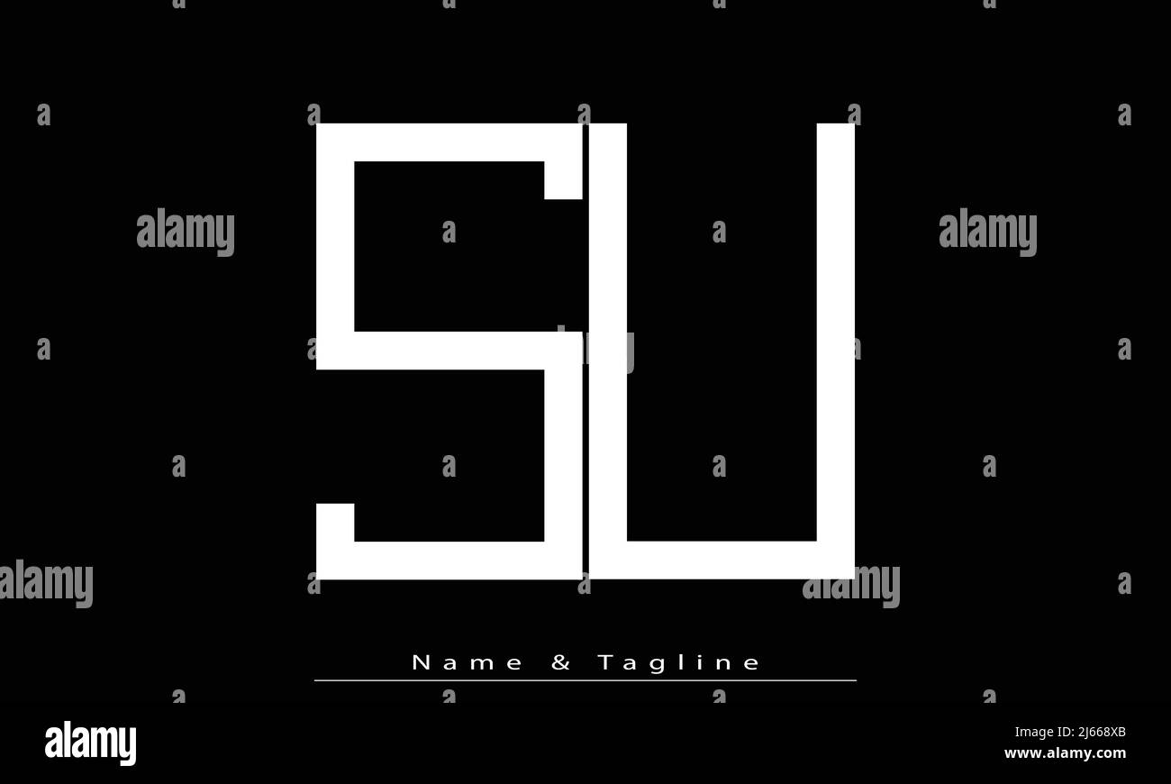 Alphabet letters Initials Monogram logo SU , US Stock Vector Image ...