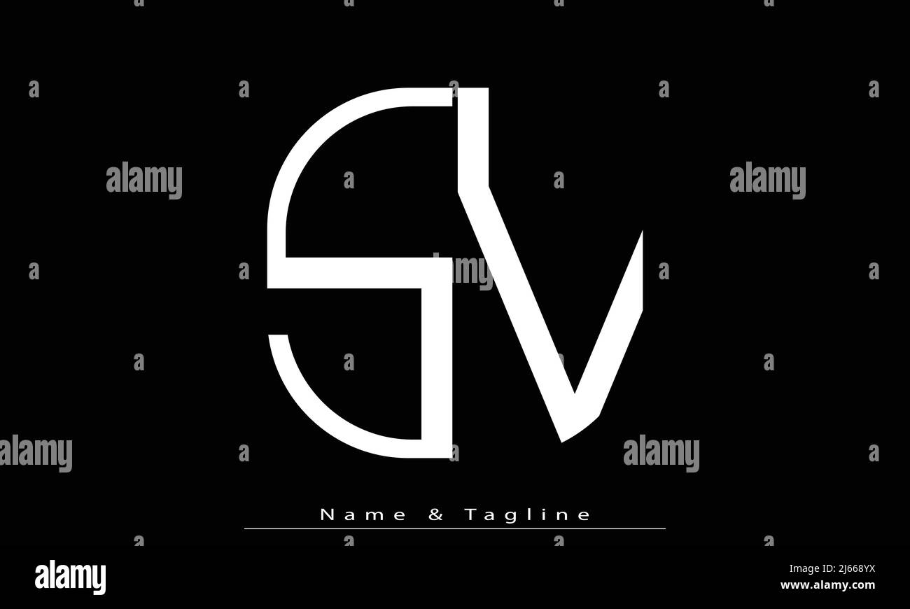 Alphabet letters Initials Monogram logo SV , VS Stock Vector Image ...