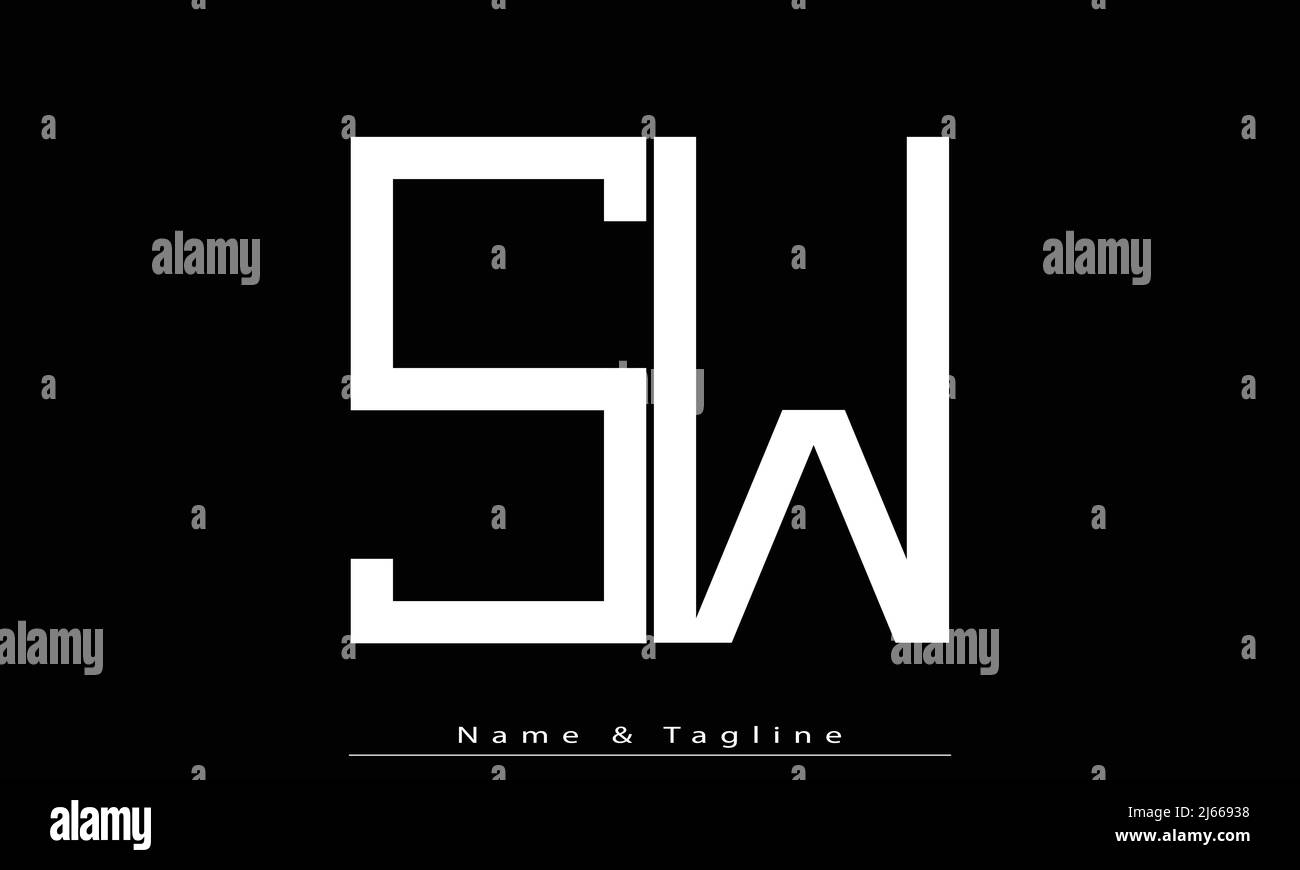Sw letter logo Stock Vector Images - Alamy