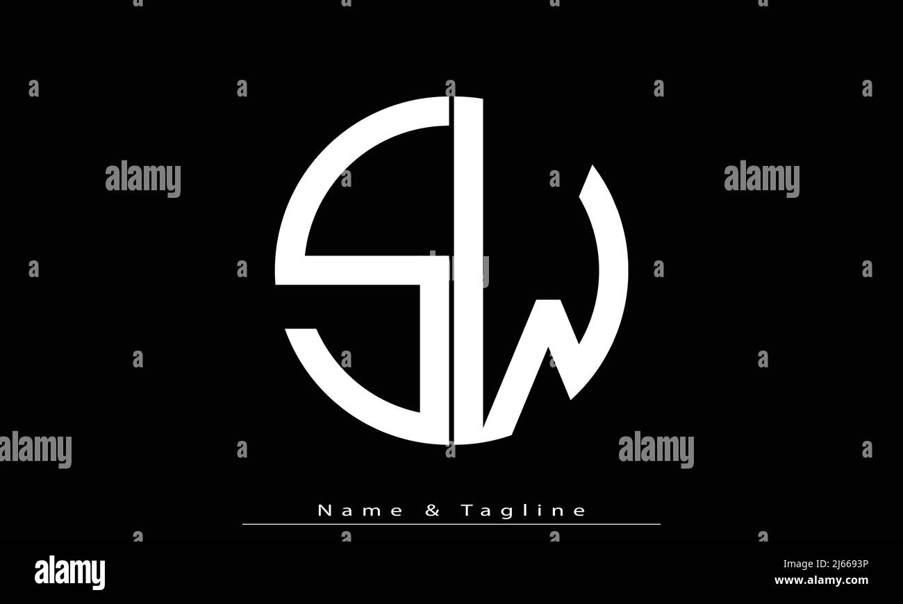 Alphabet letters Initials Monogram logo SW , WS Stock Vector Image ...