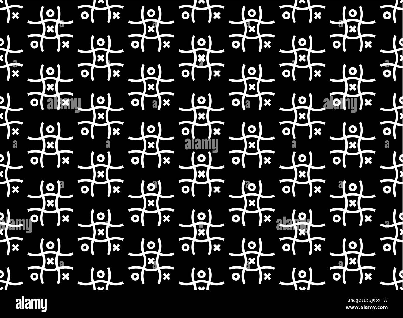 Tic Tac Toe. Black and white seamless pattern full od tic tac toe ...