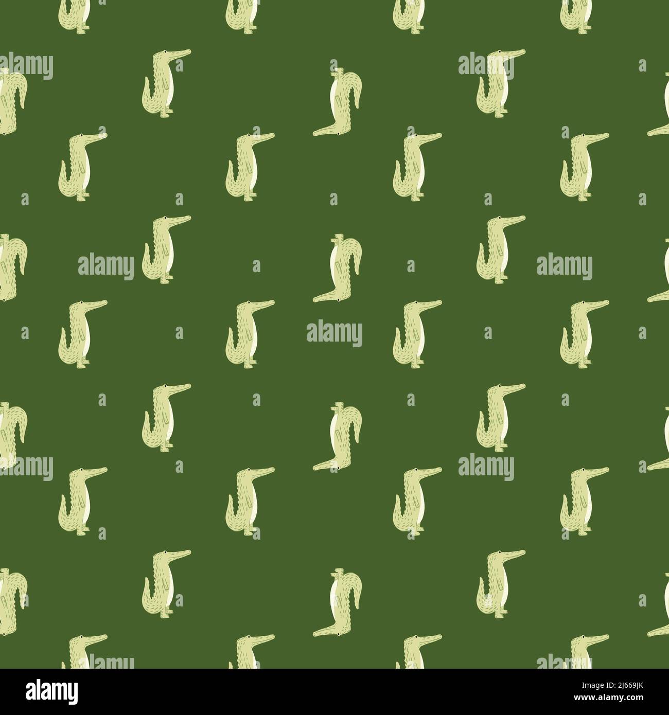 Cute crocodile seamless pattern. Background with funny alligator in ...