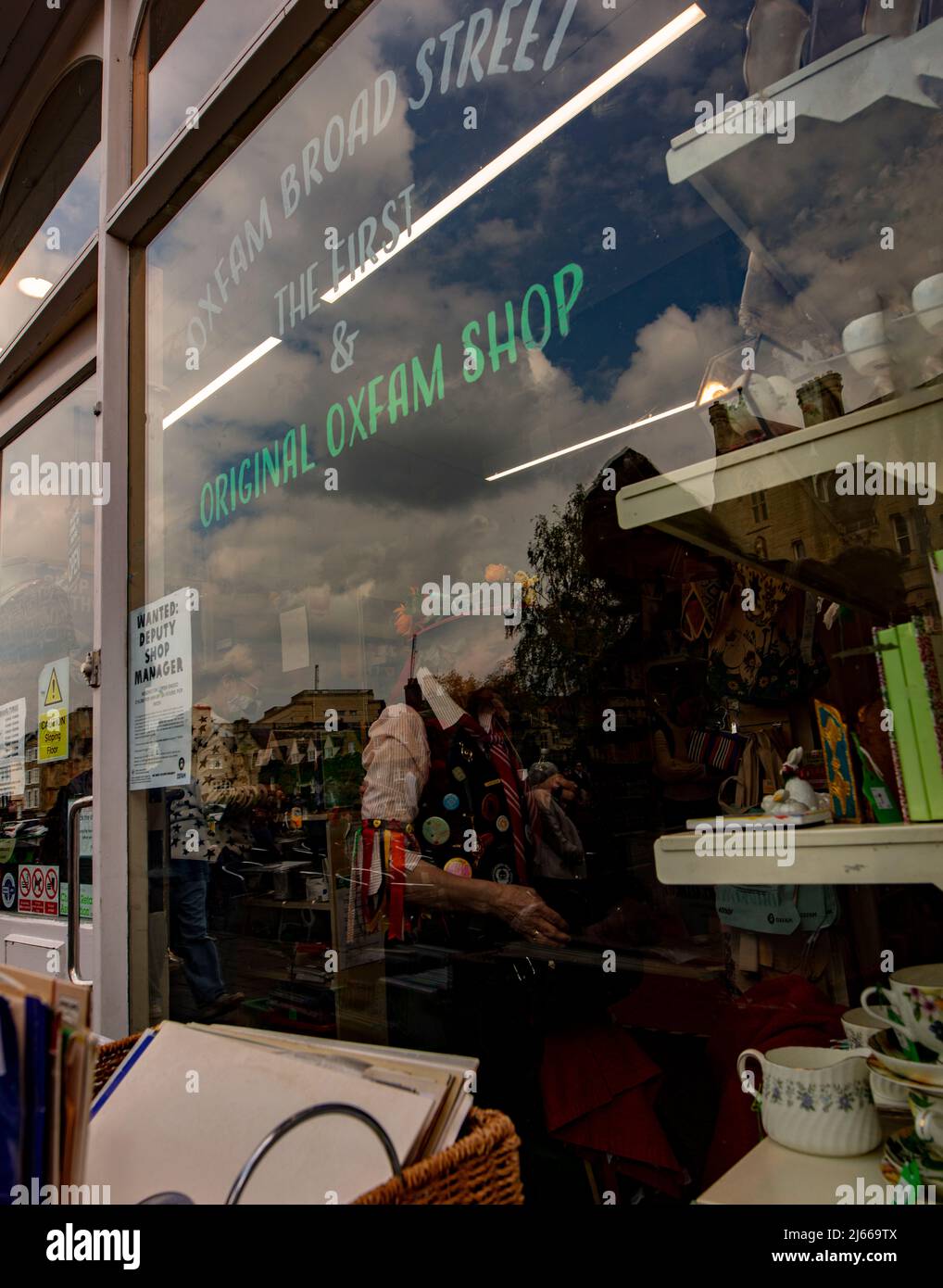 The first, original Oxfam shop, in Broad St, Oxford, UK; looking ...