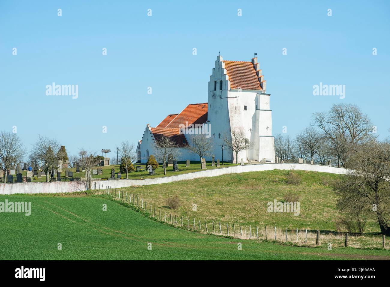 A typical church in Denmark and South Sweden, Oestra Vemmerloev church ...