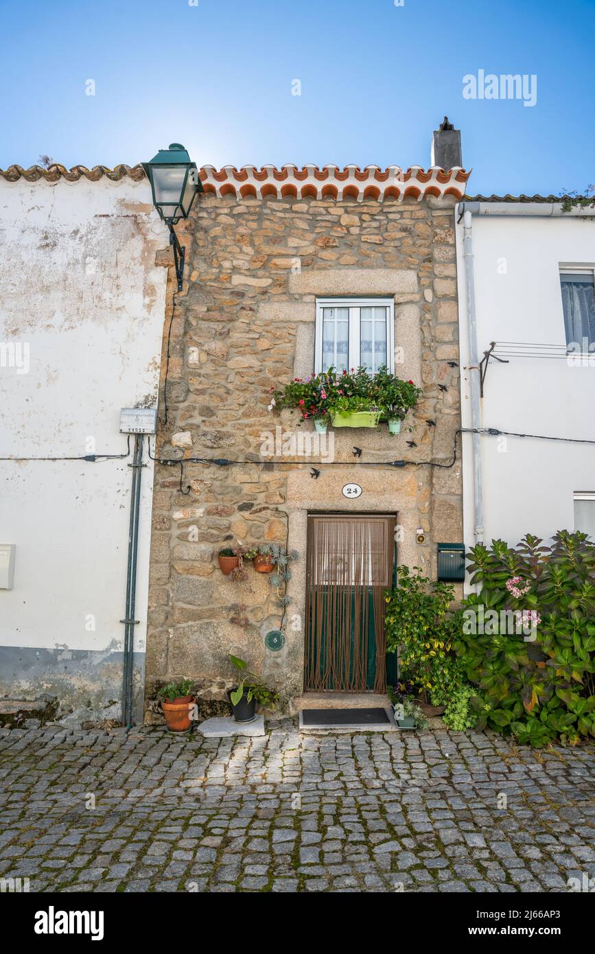 Almeida, Portugal - november 7 2022 - Housefront in the hsitoris town ...