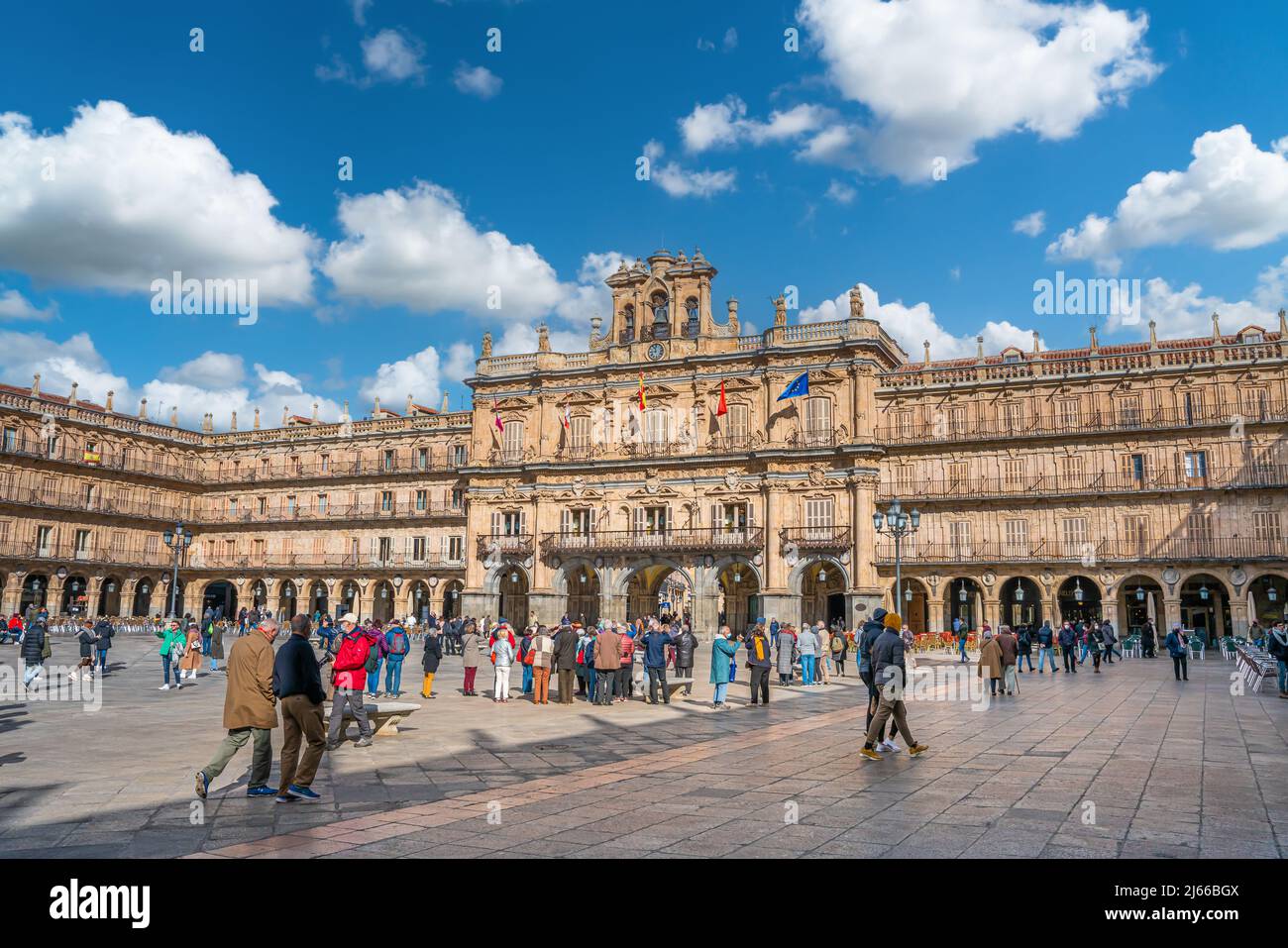 Salamanca, Spain - november 6 2022 - Tourist and locals crossing the ...