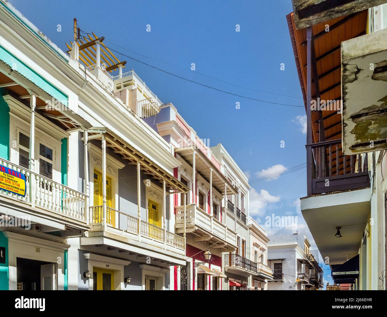 Colorful street scene in Old San Juan Puerto Rico Stock Photo - Alamy