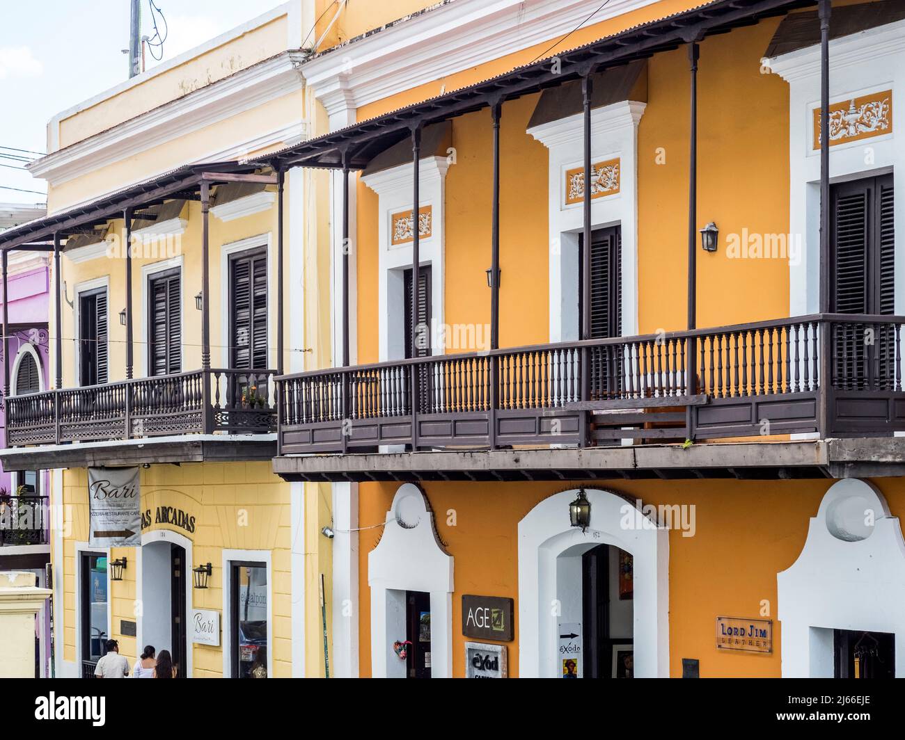 Colorful street scene in Old San Juan Puerto Rico Stock Photo - Alamy