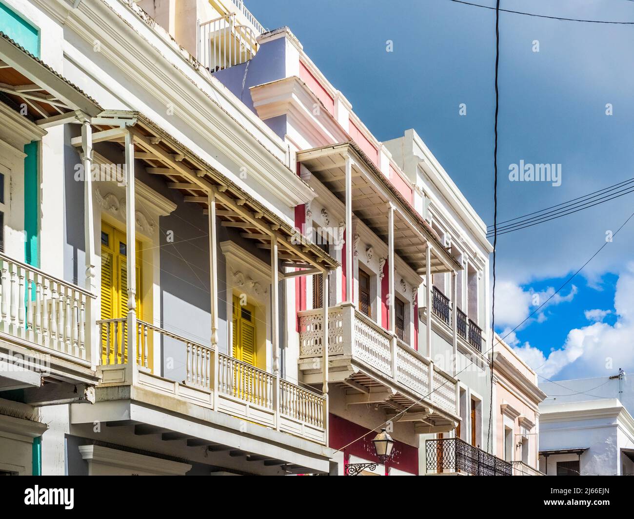Colorful street scene in Old San Juan Puerto Rico Stock Photo - Alamy