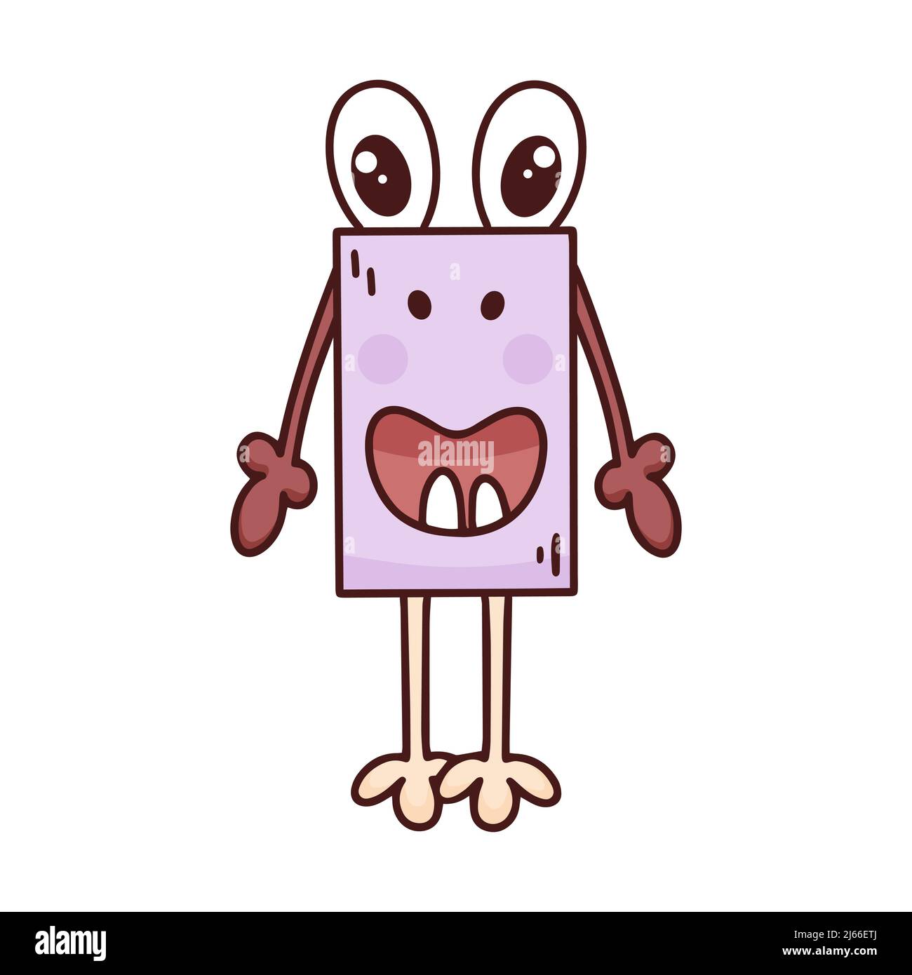 Single character monster vector illustration Stock Vector Image & Art ...
