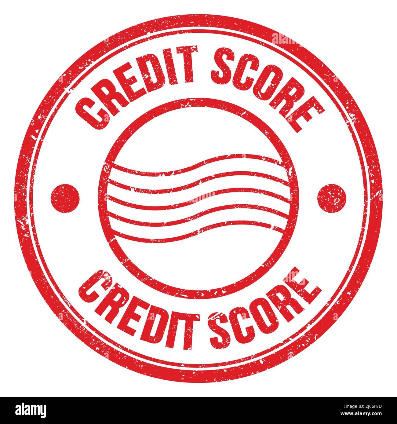 CREDIT SCORE word written on red round postal stamp sign Stock Photo ...