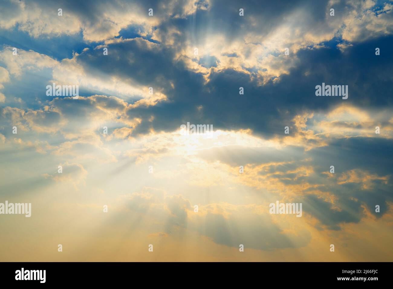dramatic clouds twilight and sunbeam in sunset Stock Photo - Alamy