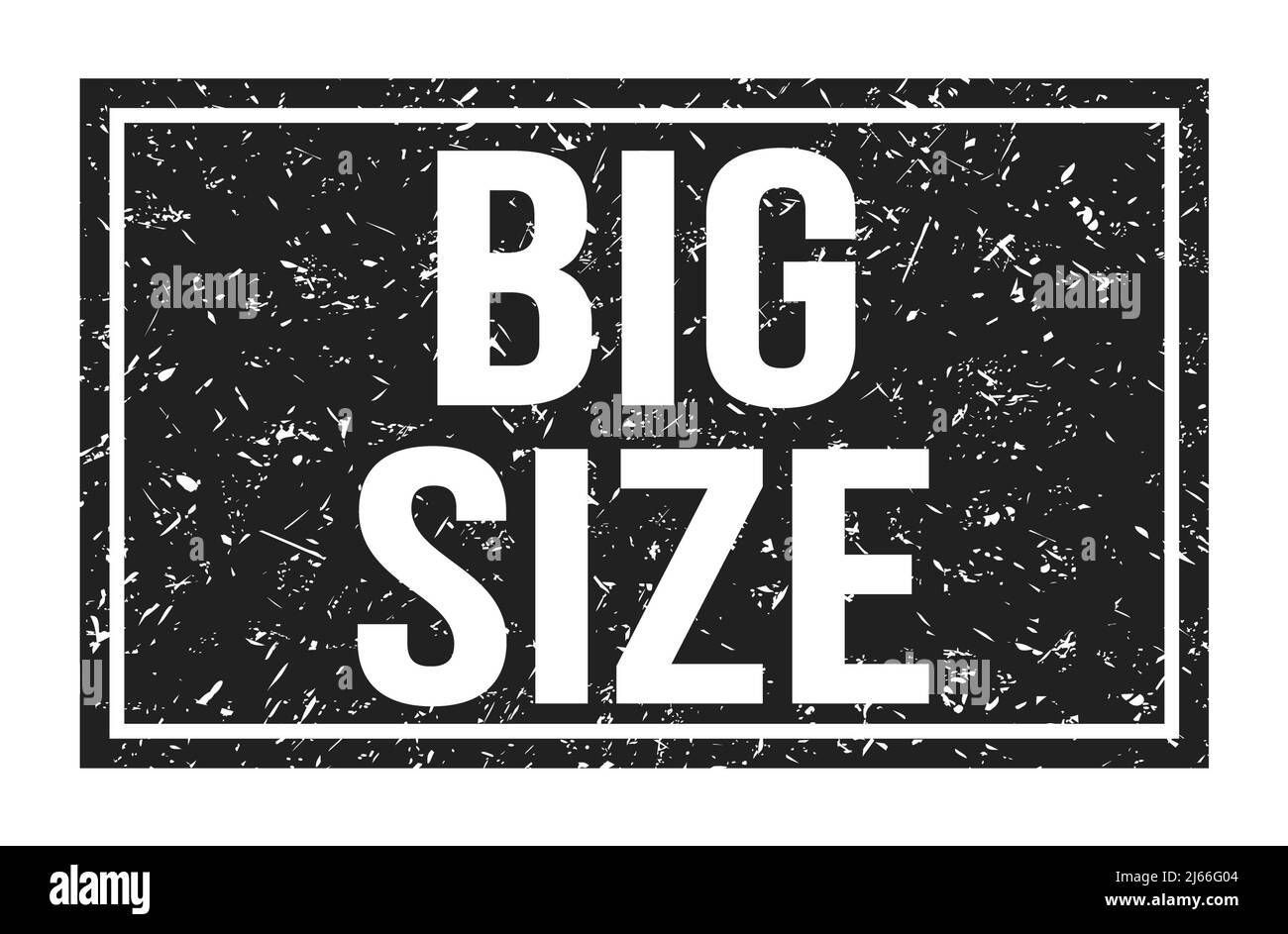 BIG SIZE, words written on black rectangle stamp sign Stock Photo - Alamy