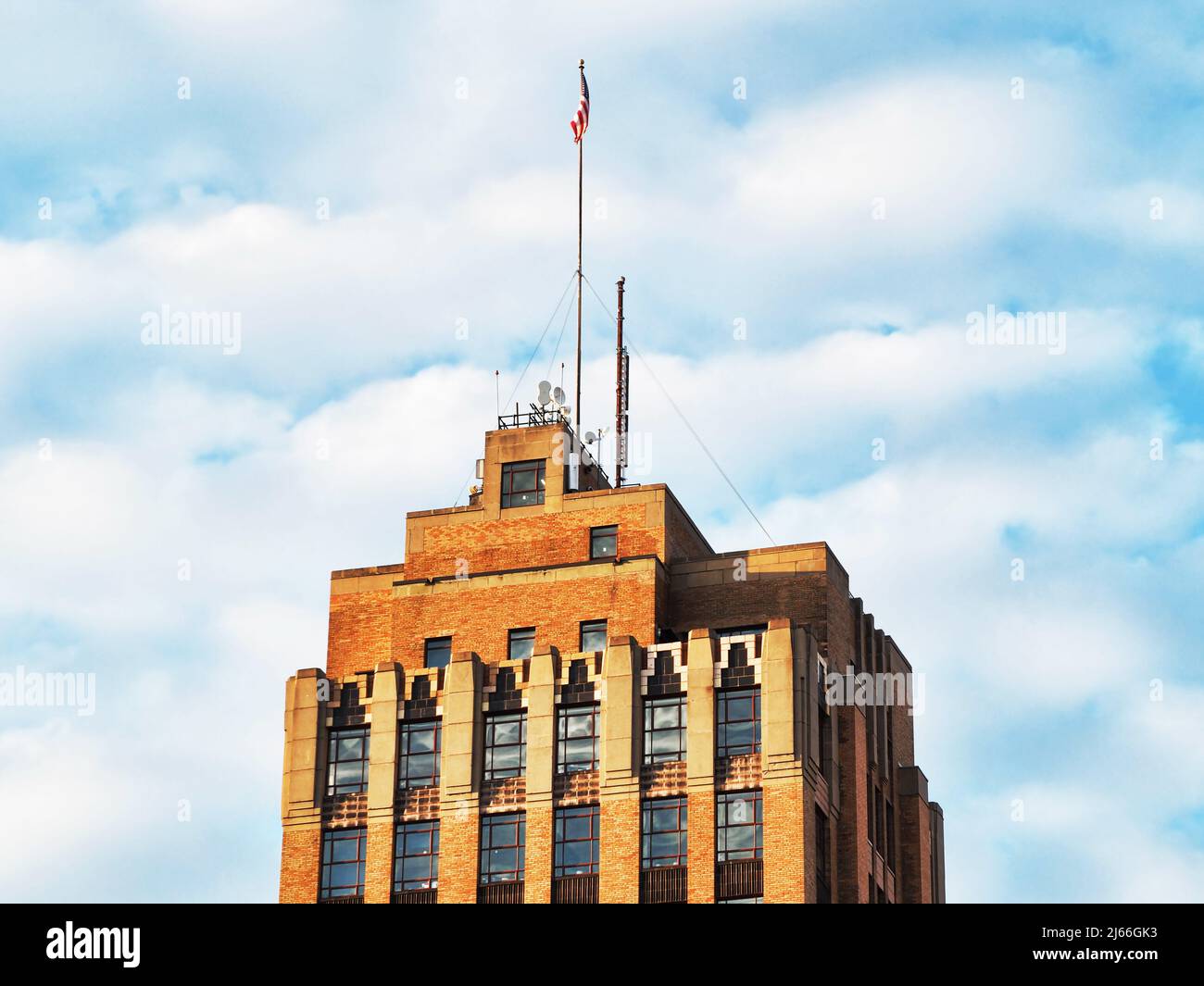 syracuse, New York, USA. April 22, 2022. View of the landmark State ...
