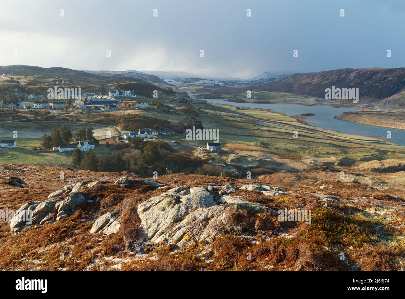 Bettyhill village and River Naver, Sutherland Stock Photo - Alamy