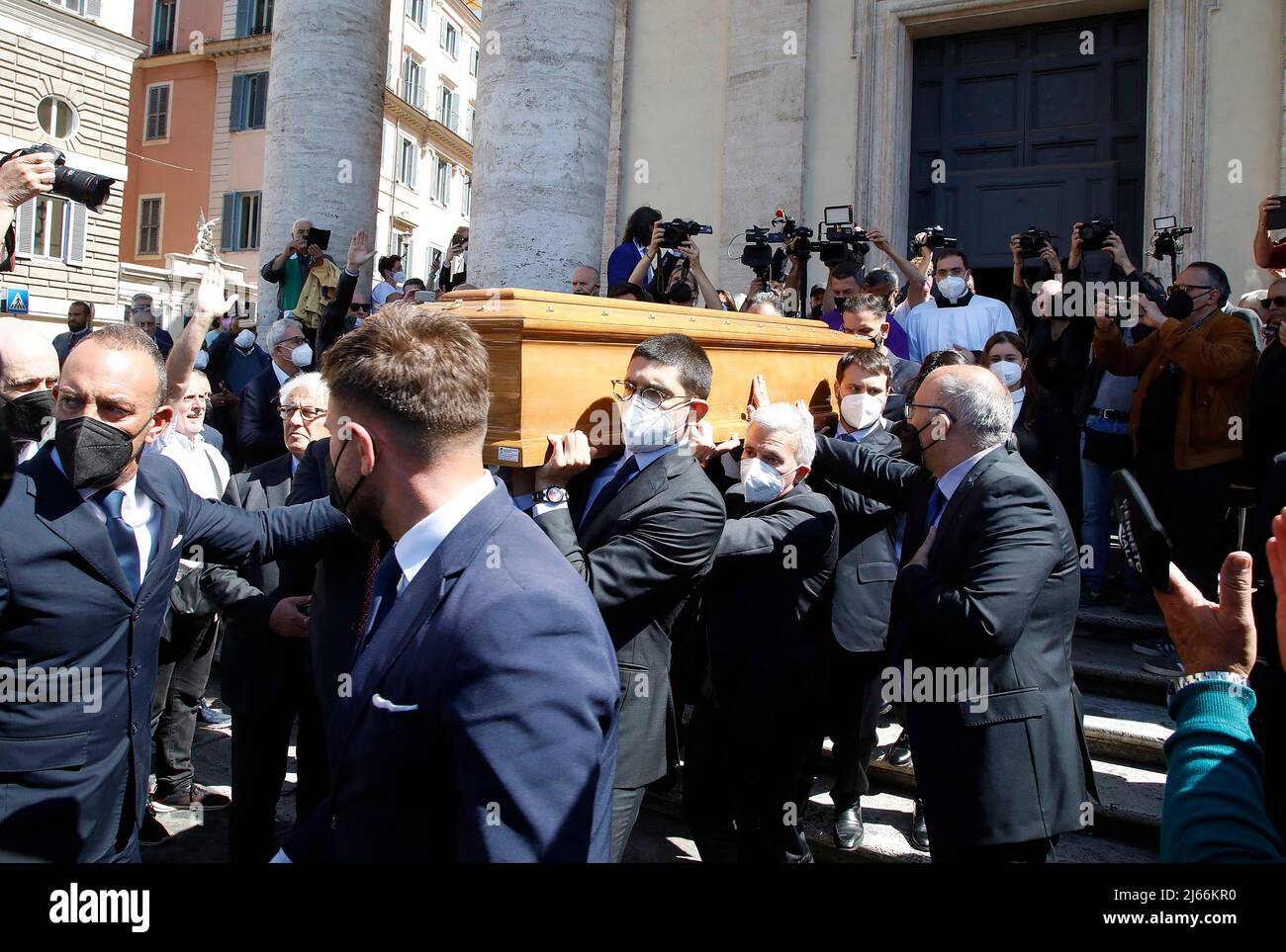 Rome, Italy. 28th Apr, 2022. Rome, Funeral of Assunta Almirante widow ...