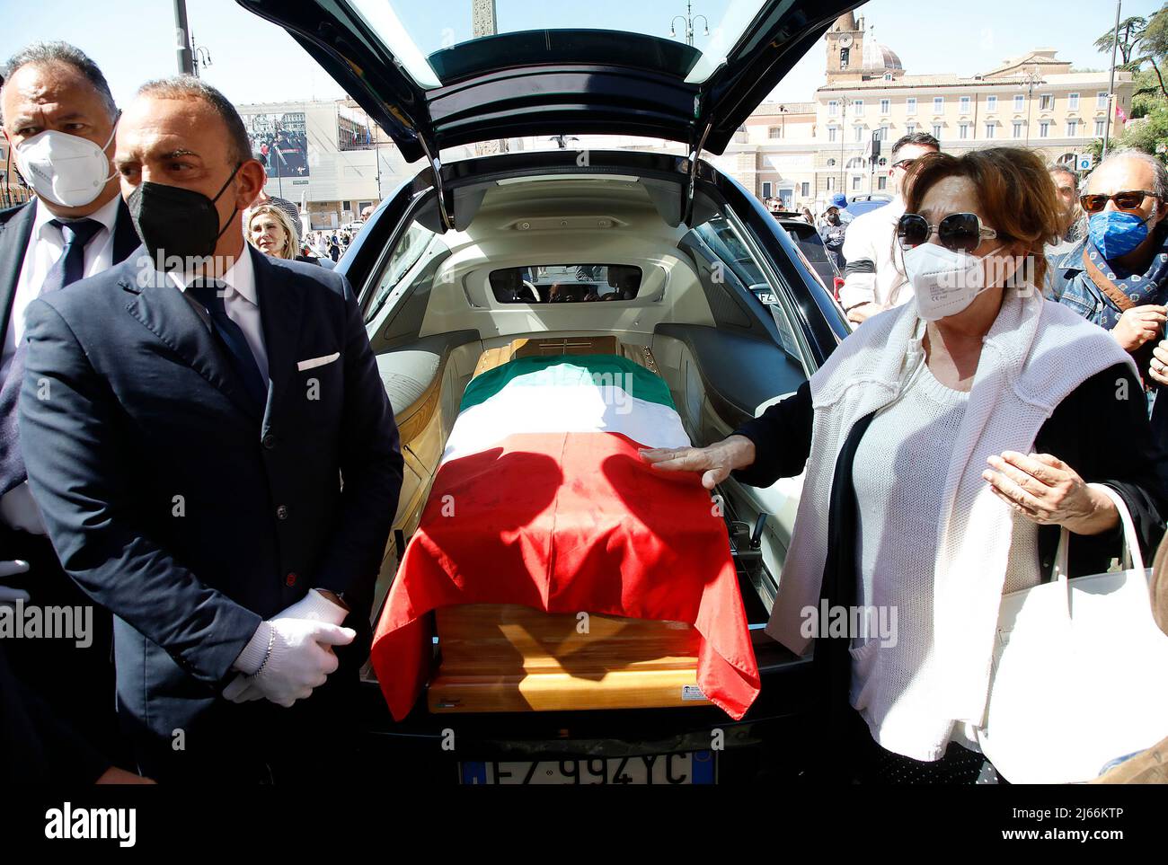 Rome, Italy. 28th Apr, 2022. Rome, Funeral of Assunta Almirante widow ...