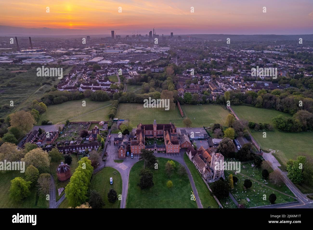 Aerial Shot Of Croydon Skyline Stock Photo - Alamy