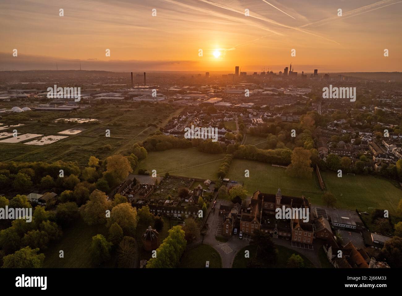 Aerial Shot Of Croydon Skyline Stock Photo - Alamy