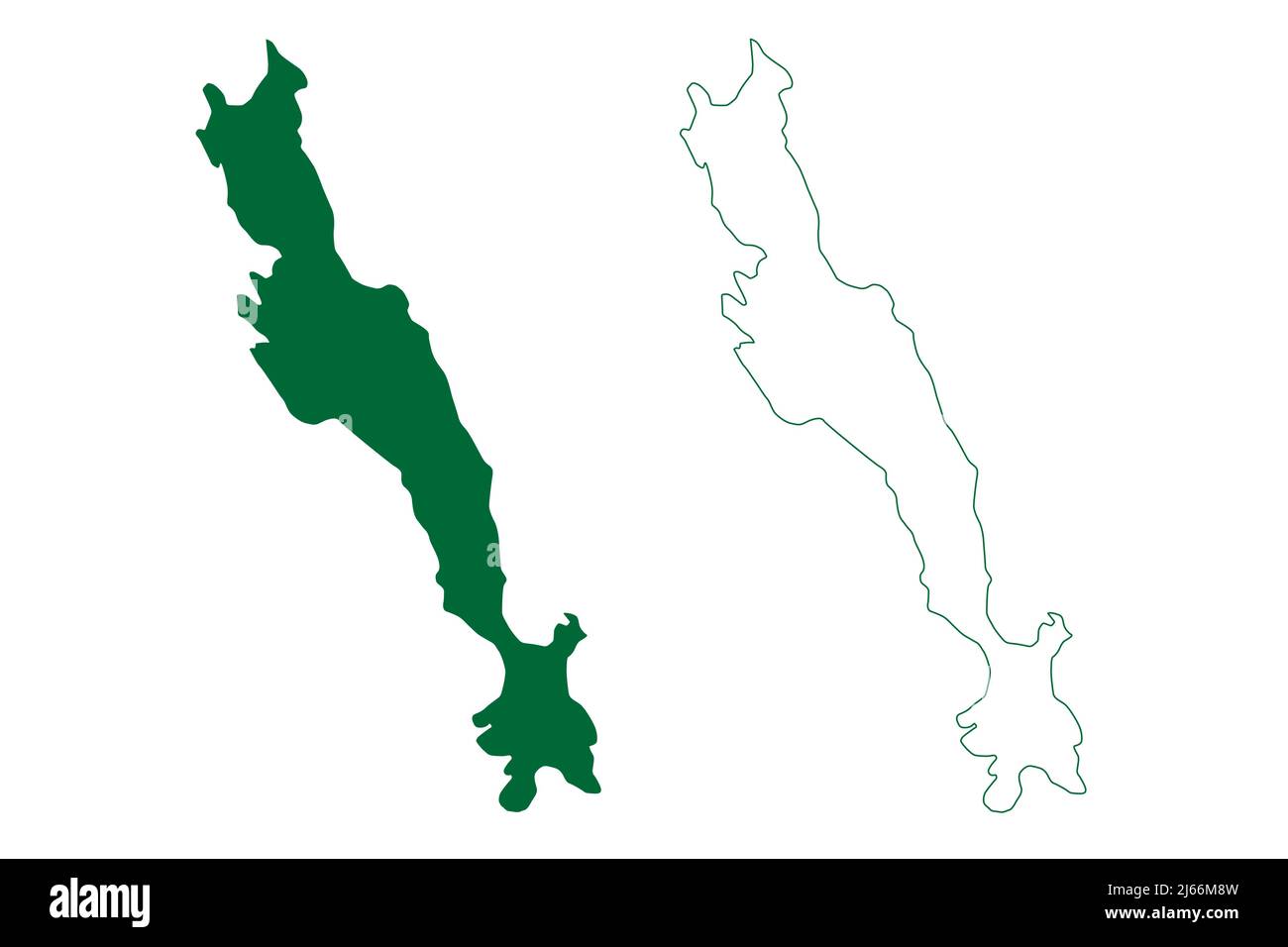 Possession island (Republic of Namibia) map vector illustration ...
