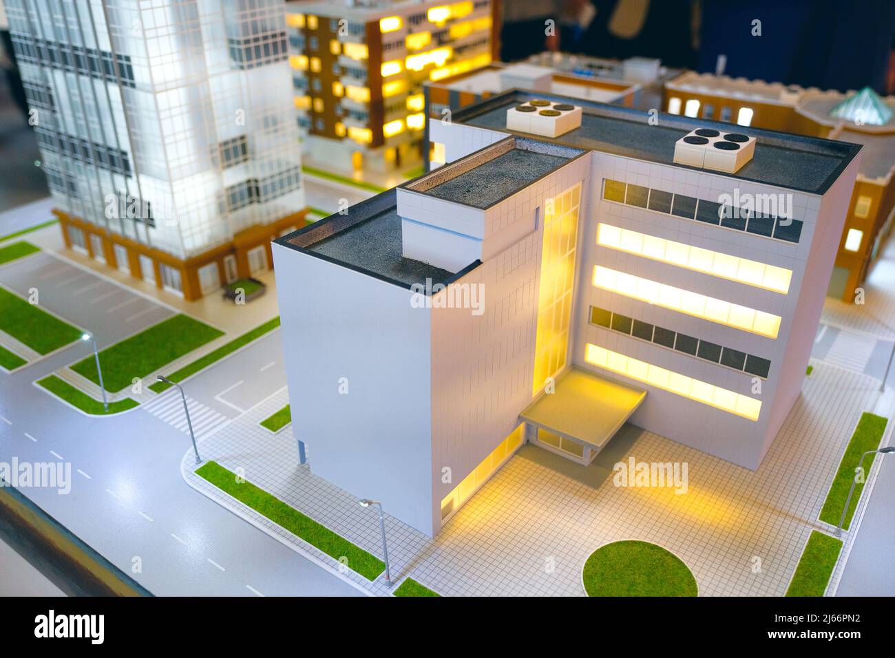 Miniature city multi-colored houses. Abstract urban architecture ...