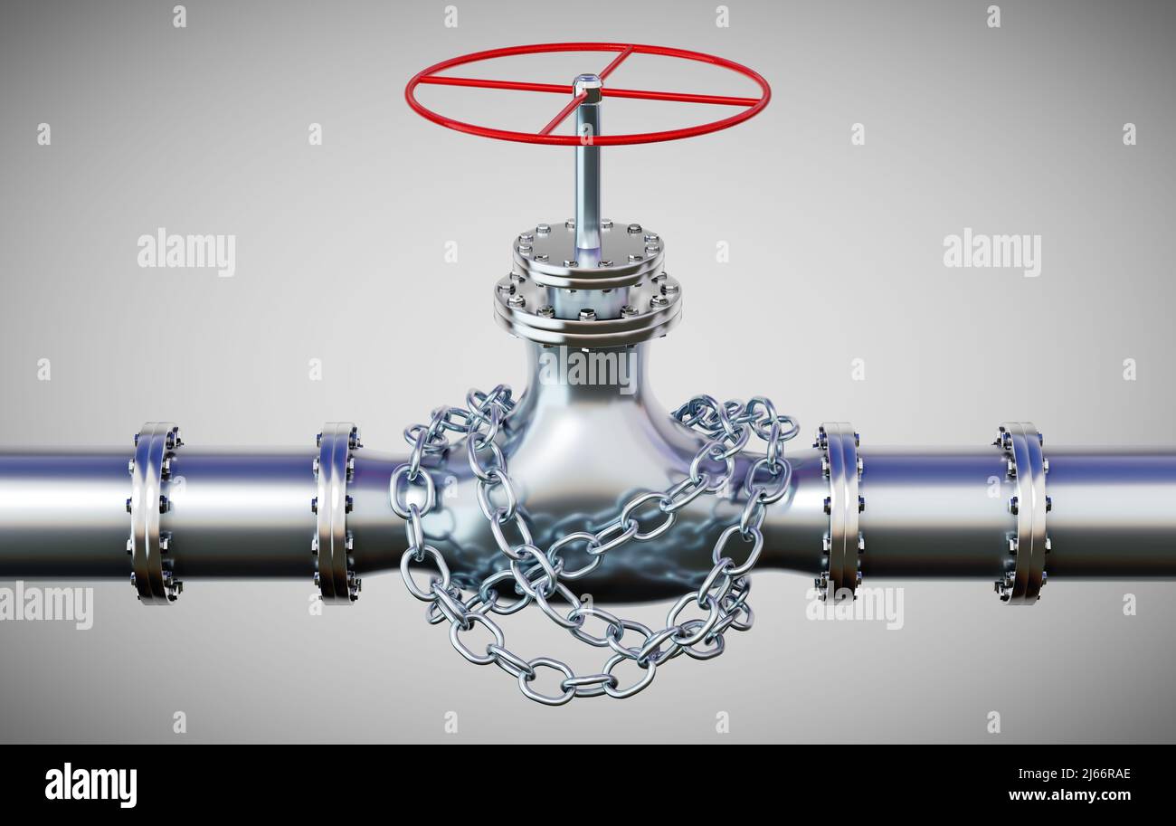 Gas pipeline, chain - 3D illustration Stock Photo - Alamy