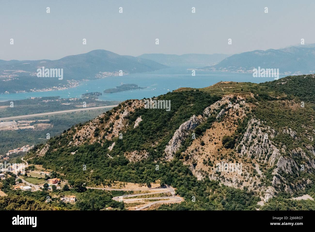 Beautiful nature mountains landscape. Kotor bay, Montenegro. Views of ...