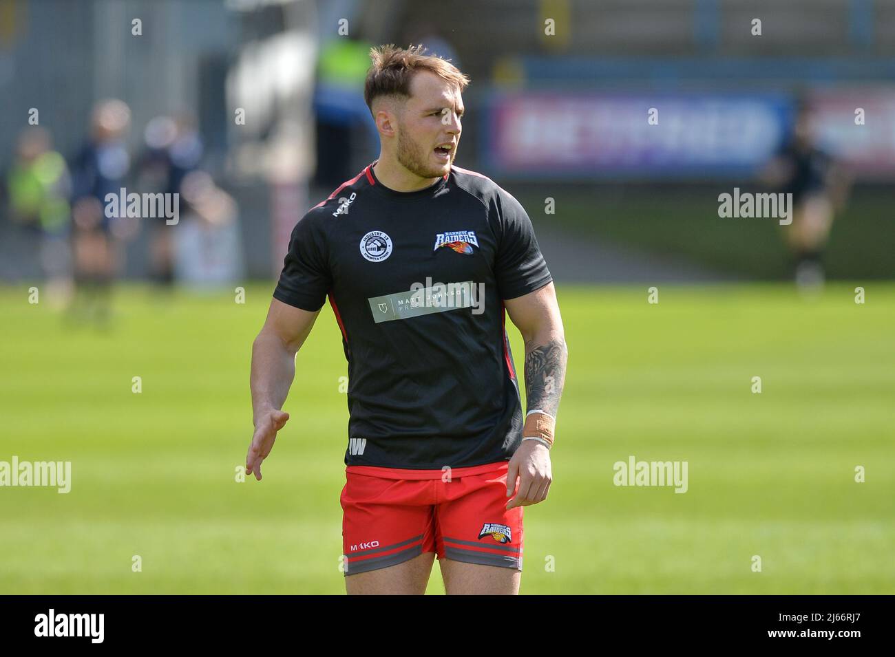 Halifax, England -24th April 2022 - Jack Croft of Barrow Raiders. Rugby ...