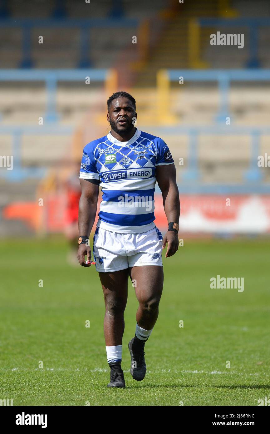 Halifax, England -24th April 2022 - Titus Gwaze of Halifax Panthers ...