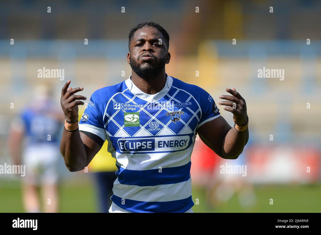 Halifax, England -24th April 2022 - Titus Gwaze of Halifax Panthers ...