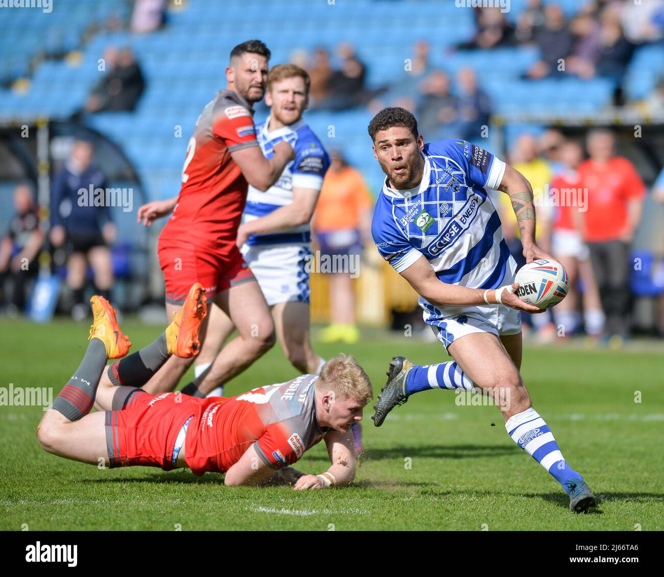 Halifax, England -24th April 2022 - James Woodburn-Hall of Halifax ...