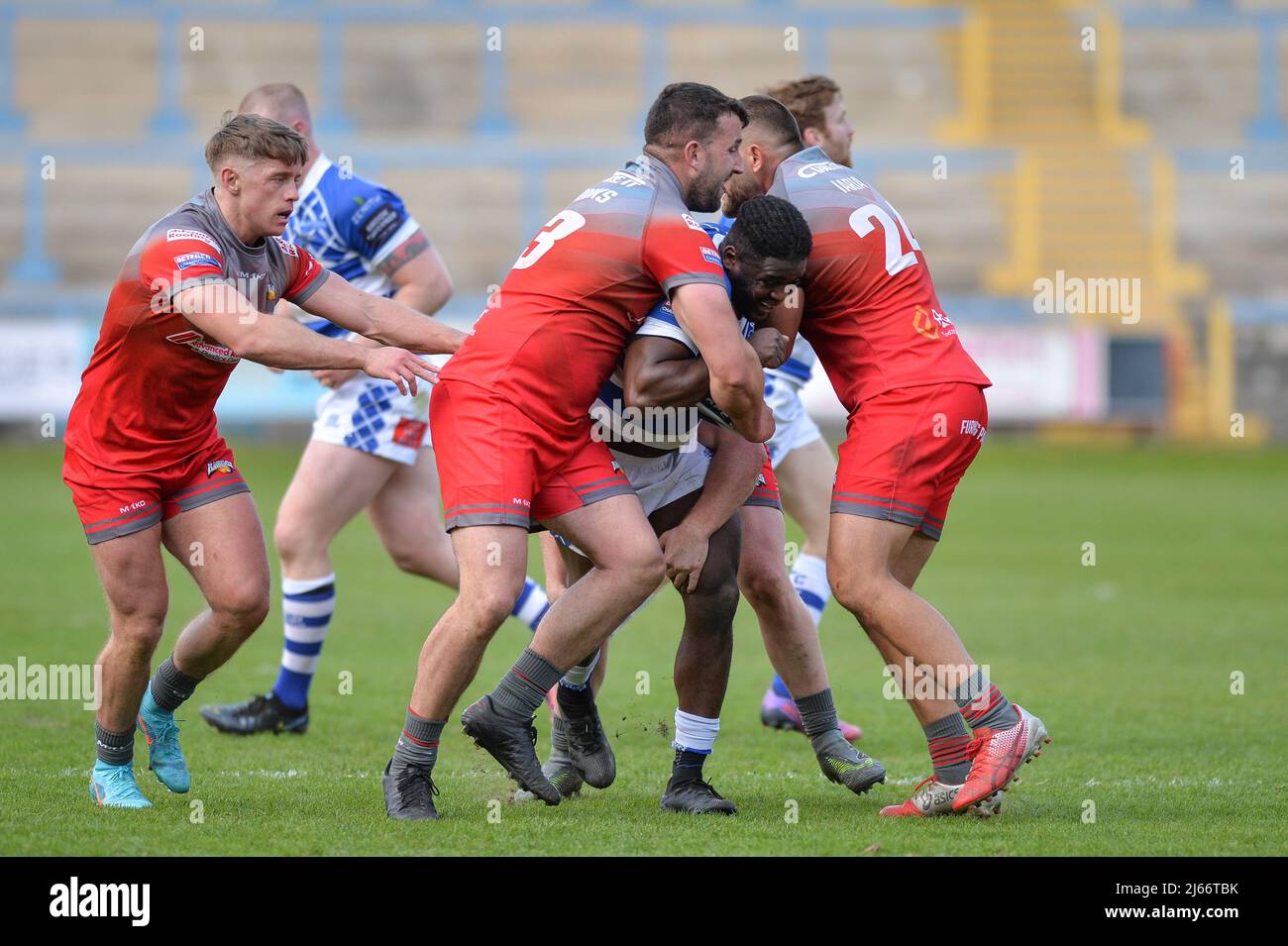 Halifax, England -24th April 2022 - Titus Gwaze of Halifax Panthers ...