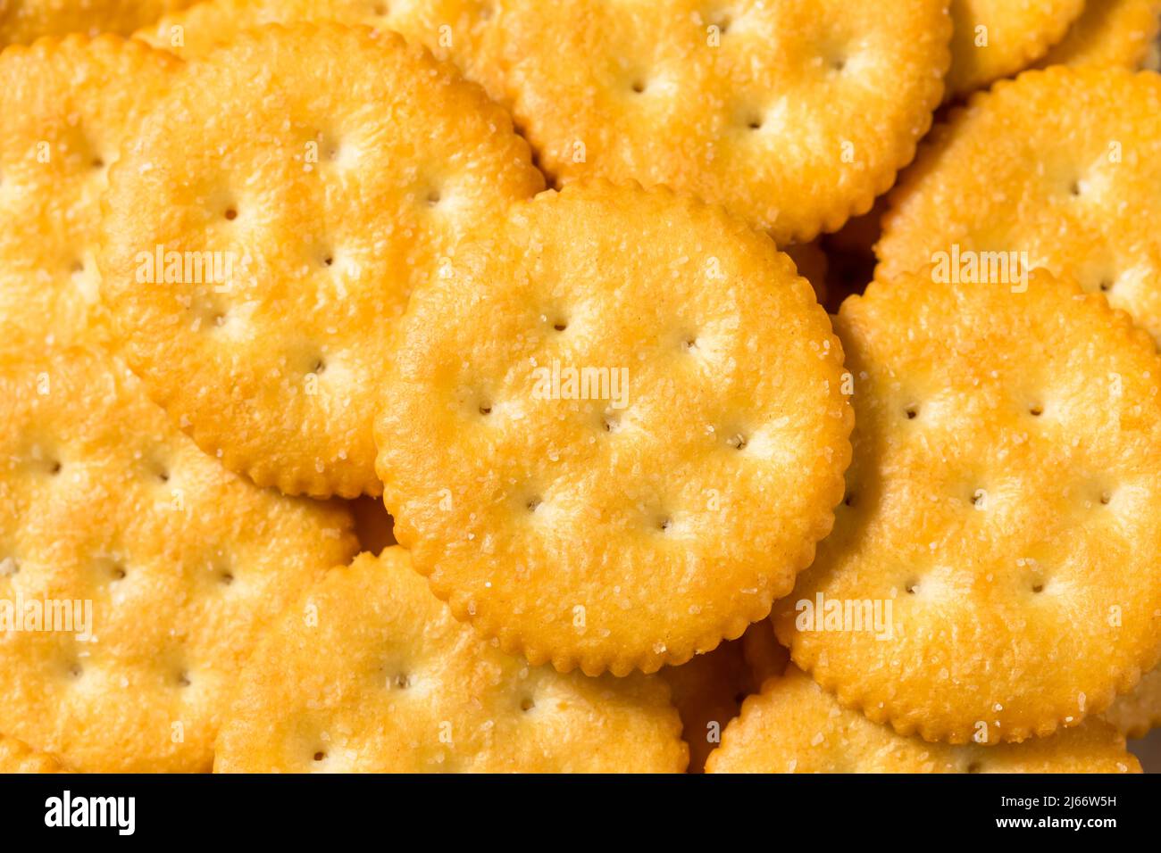 Salty Crispy Round Crackers Ready to Eat Stock Photo - Alamy