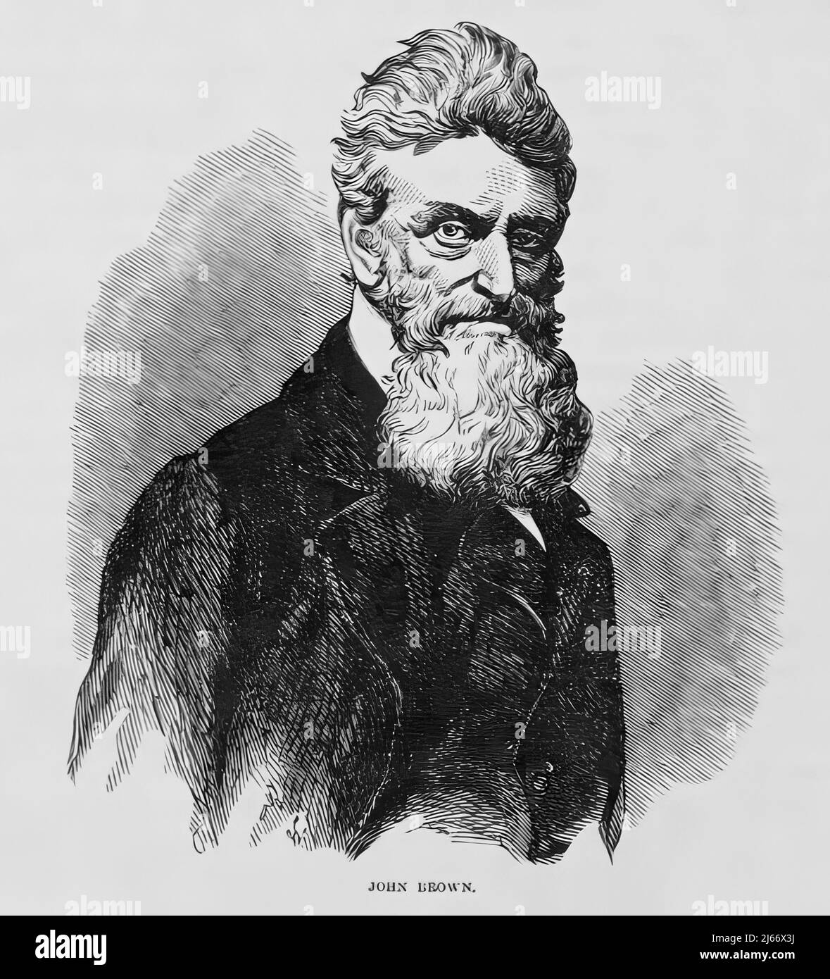 Portrait of John Brown, Abolitionist leader in the American Civil War ...
