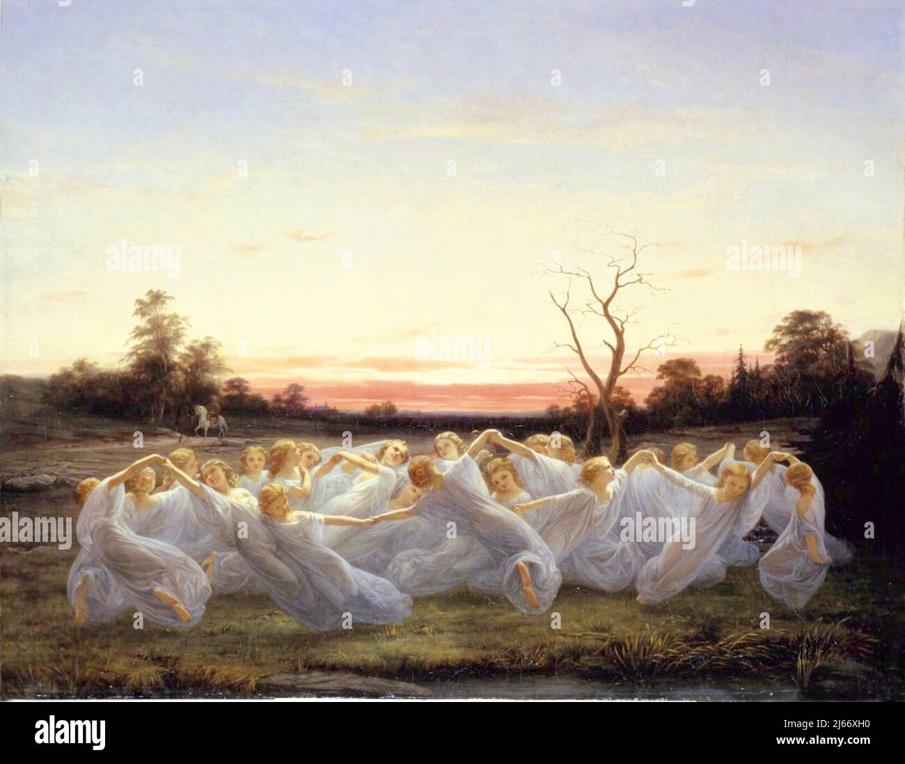 Nils Blommér - Meadow Fairies - 1850 Stock Photo - Alamy