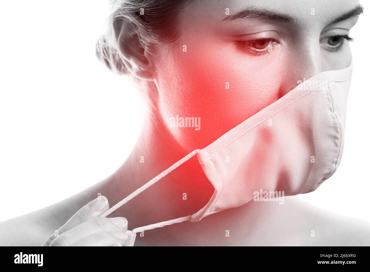 Maskne - acne breakouts from wearing a face mask Stock Photo - Alamy