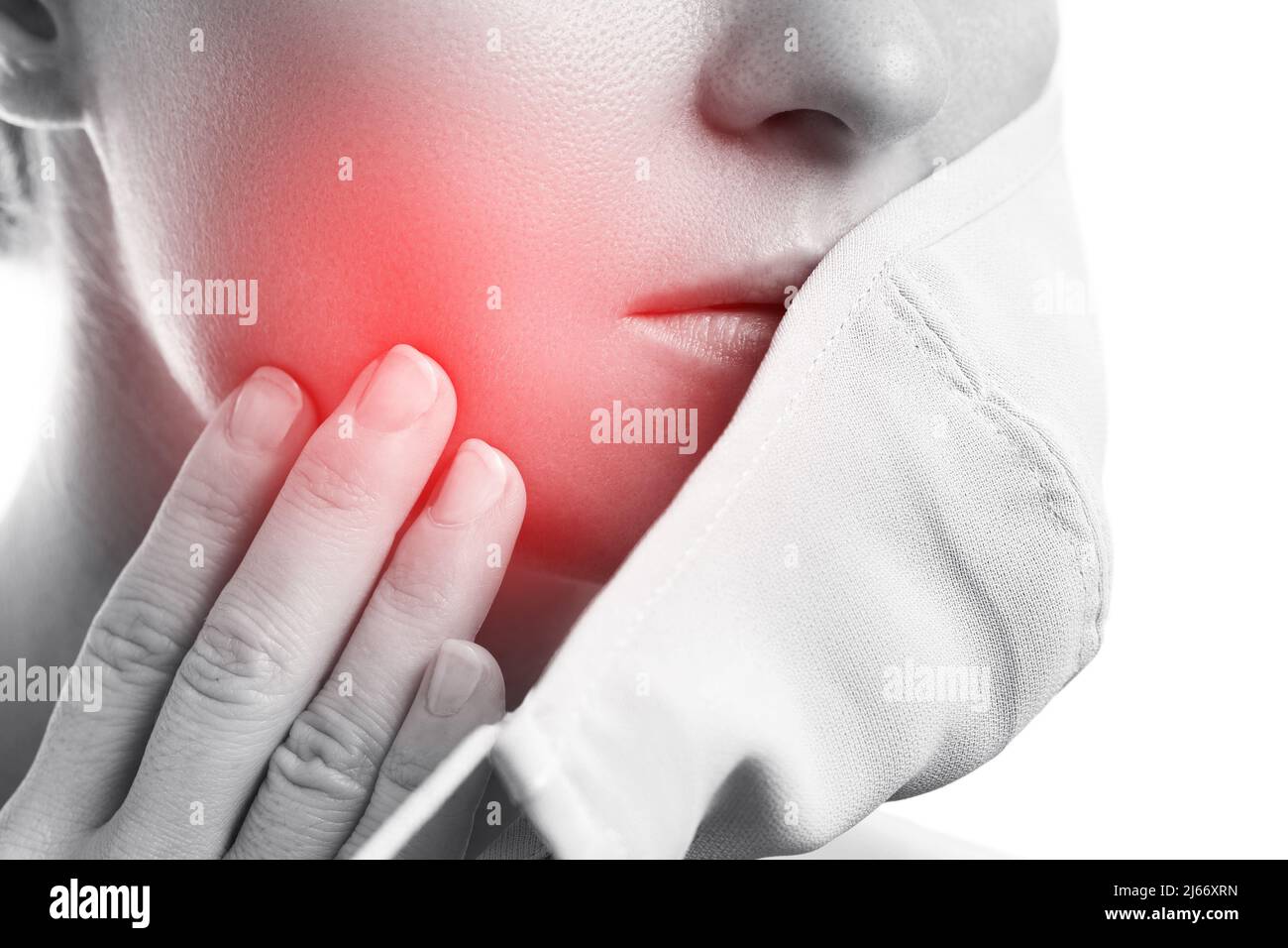 Maskne - acne breakouts from wearing a face mask Stock Photo - Alamy