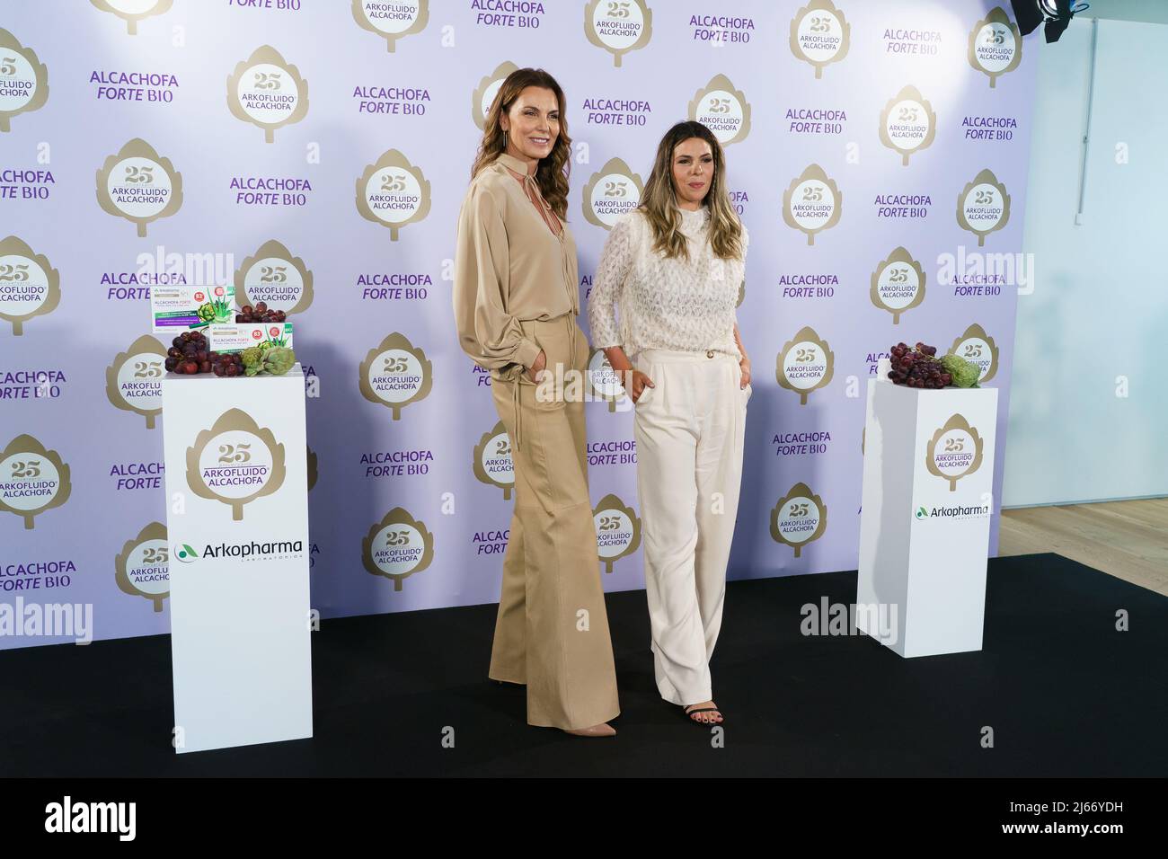 (L-R) Mar Flores and Laura Matamoros attend the "Arkofluido Alcachofa ...