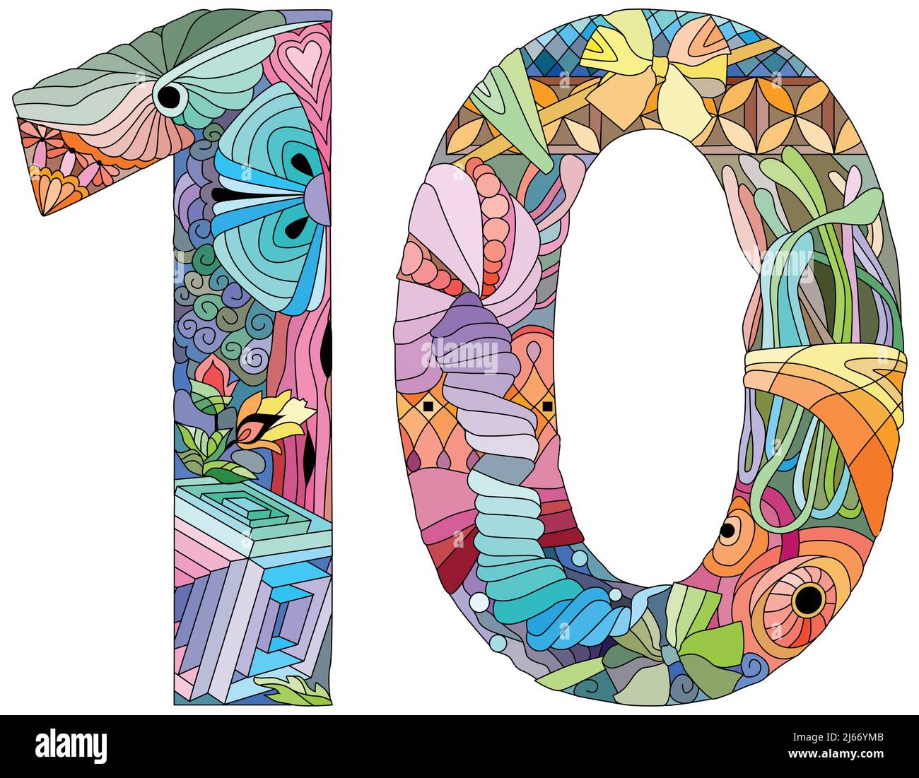 Number 10 card score Stock Vector Images - Alamy