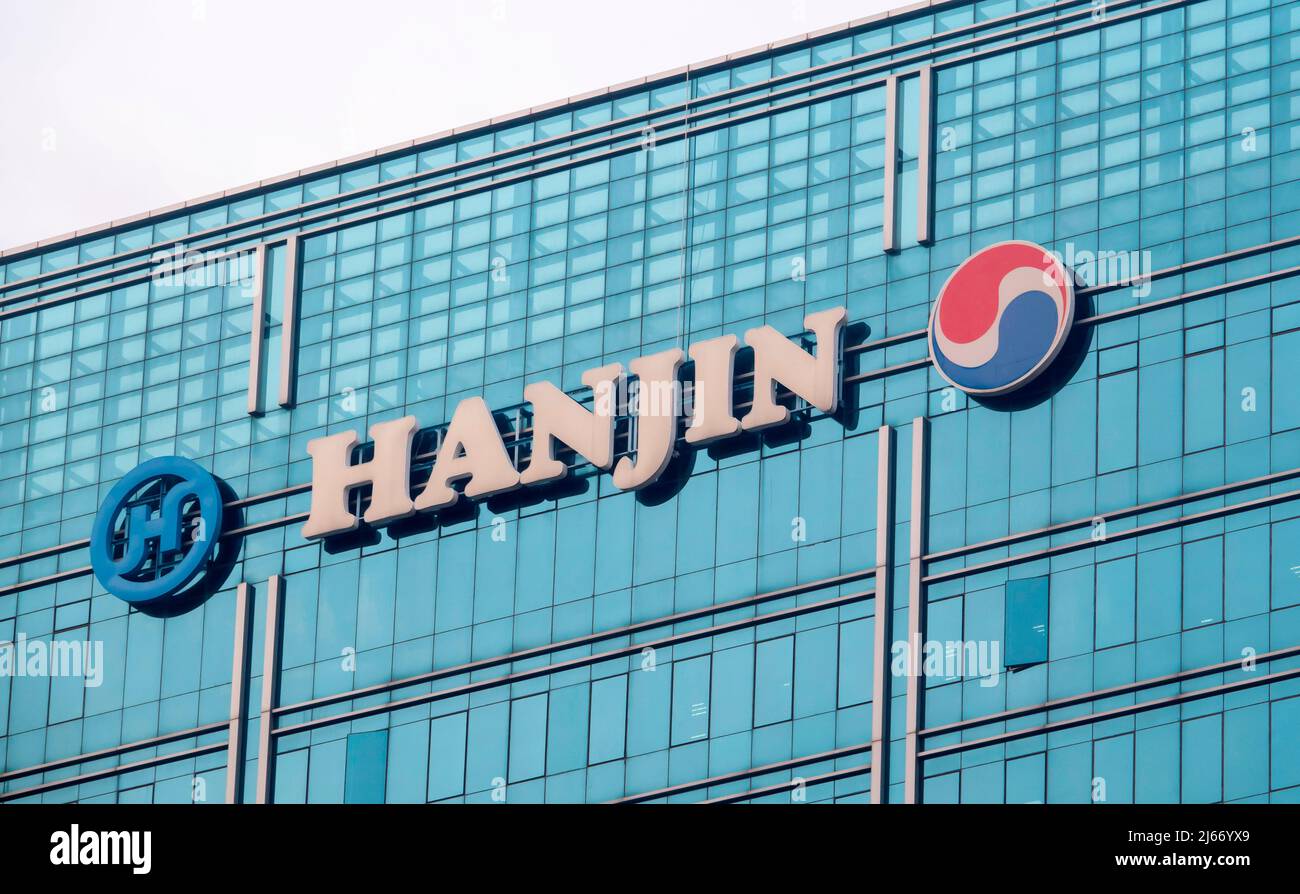 Hanjin Group, April 21, 2022 : The headquarters of the Hanjin Group in ...