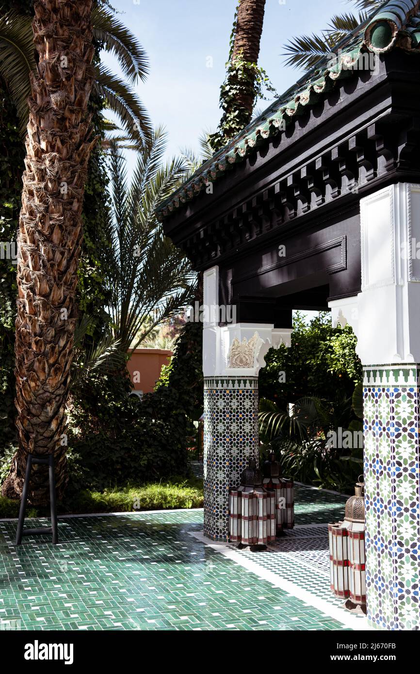 Traveling in Morocco. Traditional Riad in Marrakech Stock Photo - Alamy