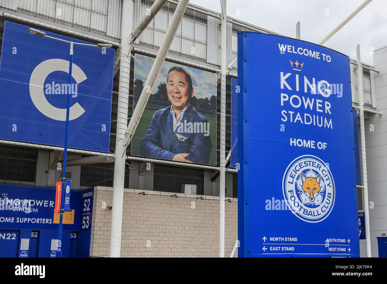 A general exterior view of the king power stadium hi-res stock ...