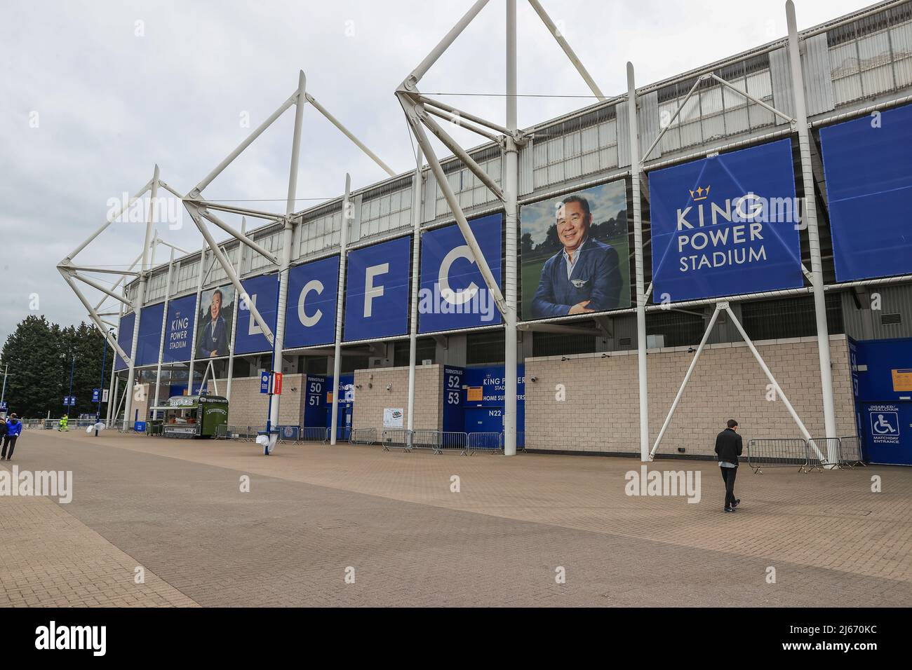 A general exterior view of the king power stadium hi-res stock ...