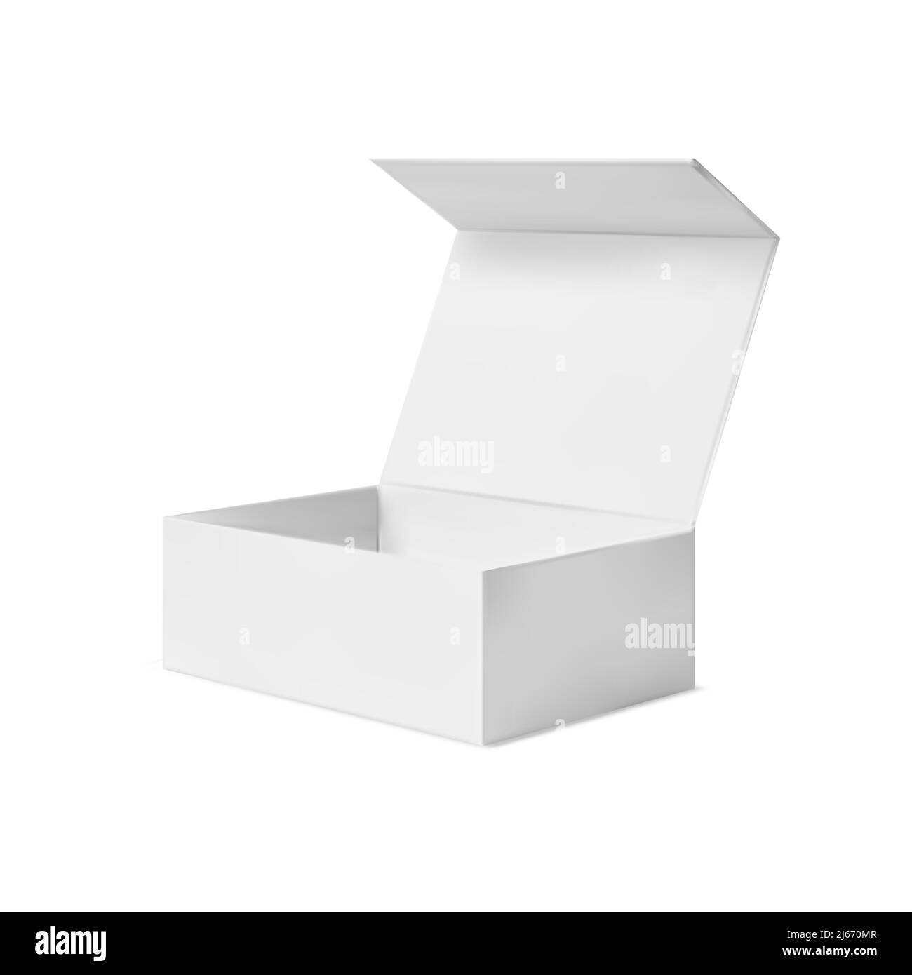 Open Cardboard Box Side View